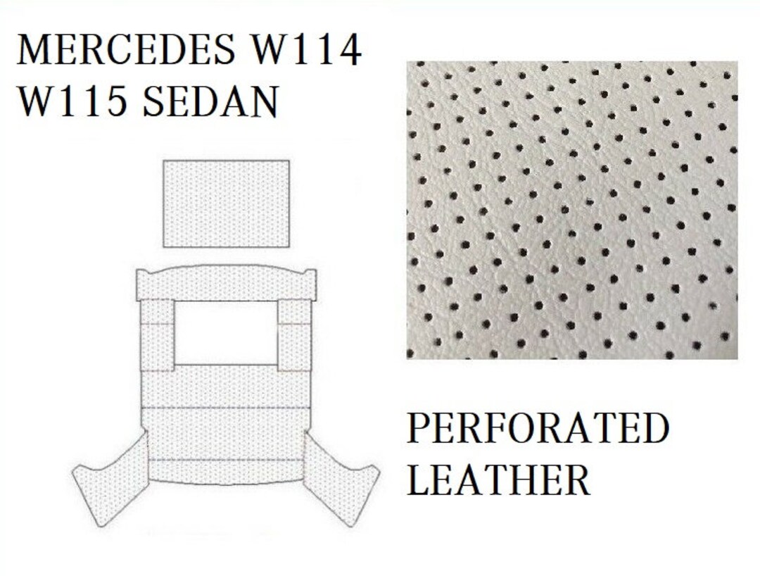 Mercedes W114 W115 Roof Ceiling Sky Headliner Cream Perforated Leather ...