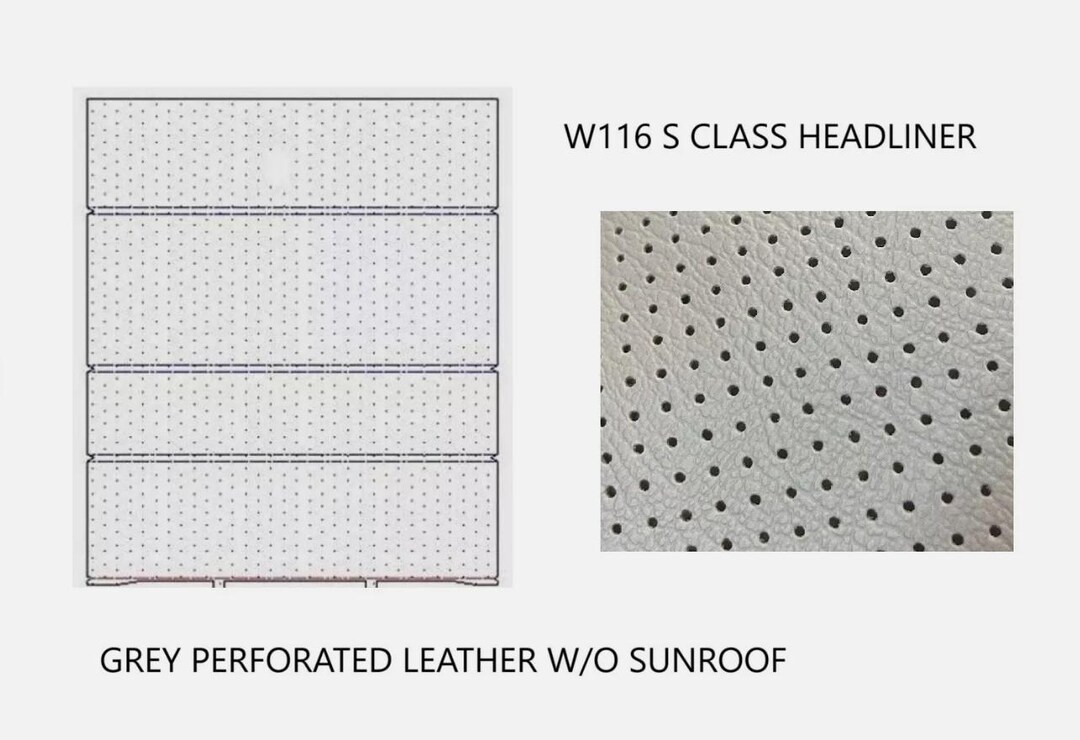 Mercedes W116 Roof Ceiling Sky Headliner Cream Perforated Leather - Etsy