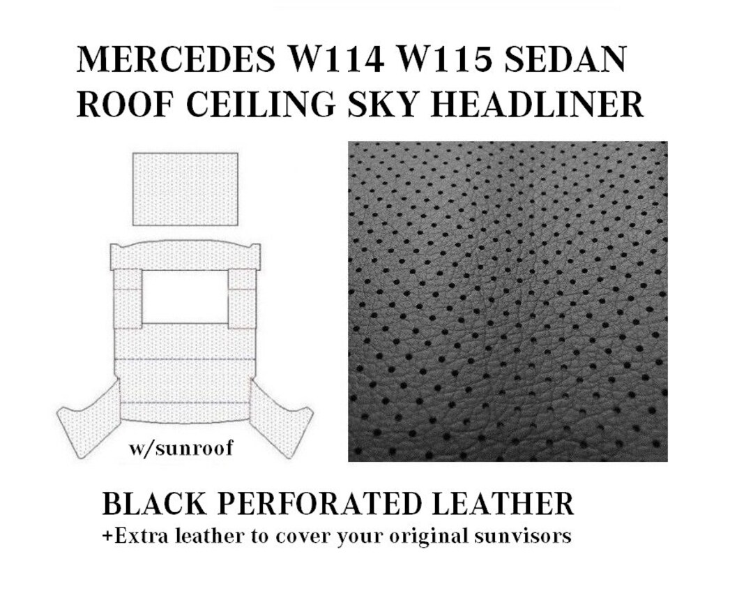 Mercedes W114 W115 Roof Ceiling Sky Headliner Black Perforated - Etsy
