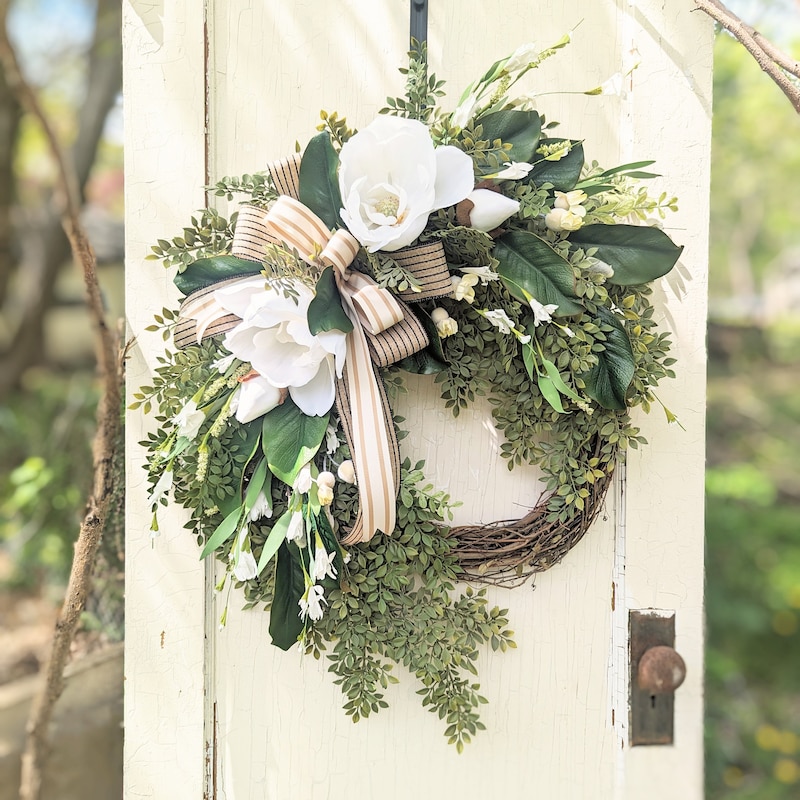 Double Door Flower Wreath - Etsy