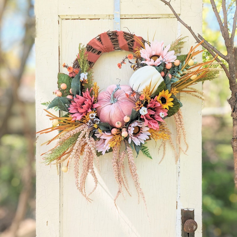 Pink Sunflower Wreath - Etsy
