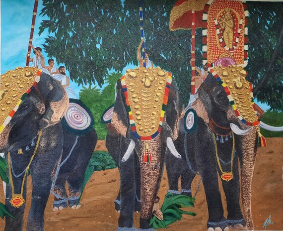 Kerala Elephant Painting