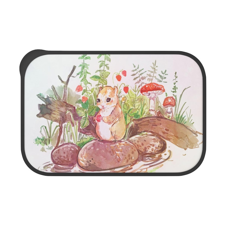 Hamster PLA Bento Box with Band and Utensils | Woodland Lunch Box ...