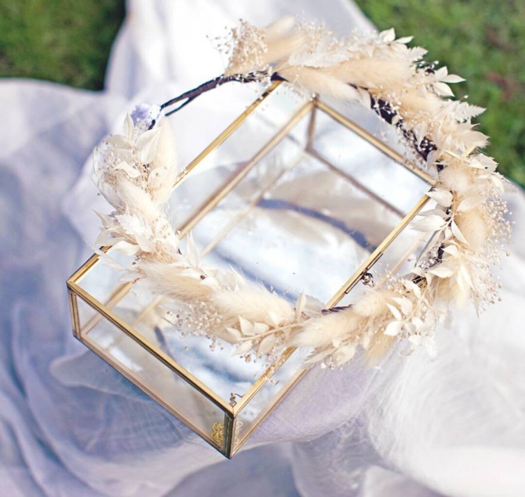 Ivory Dried Flower Bridal Crown, Lagarus Headpiece, Wedding Wreath ...