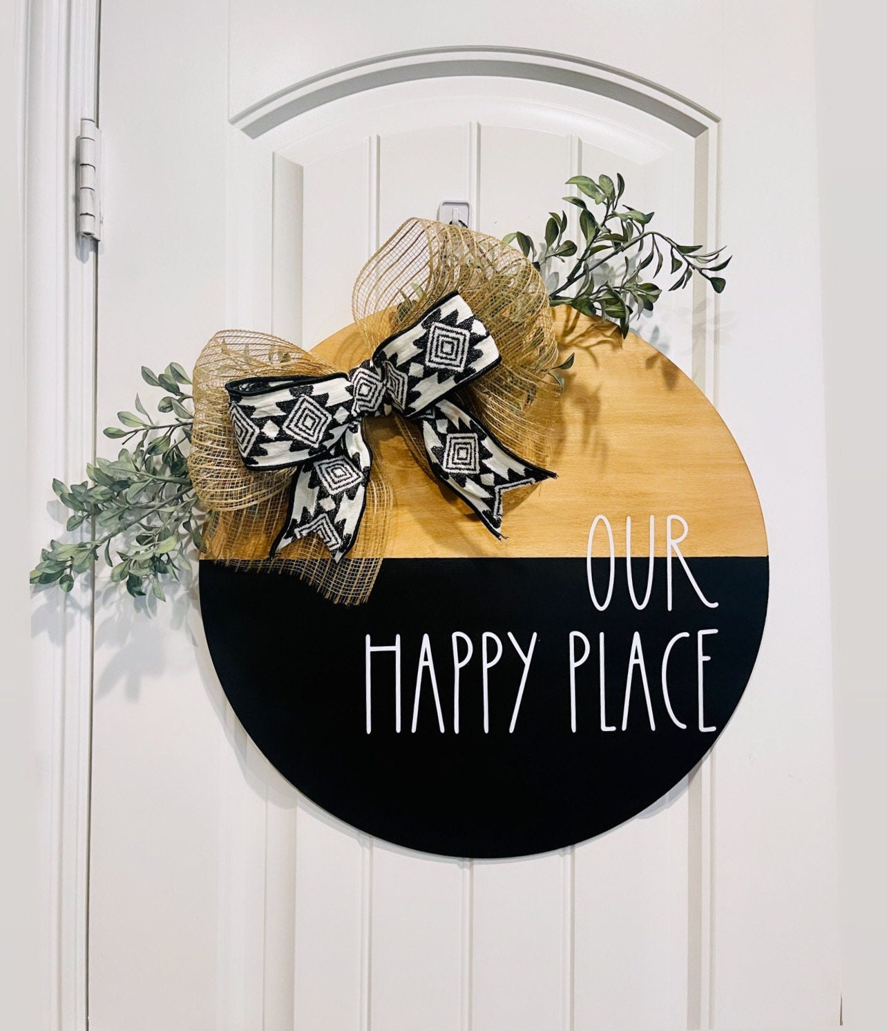 Our Happy Place Door Sign - Etsy