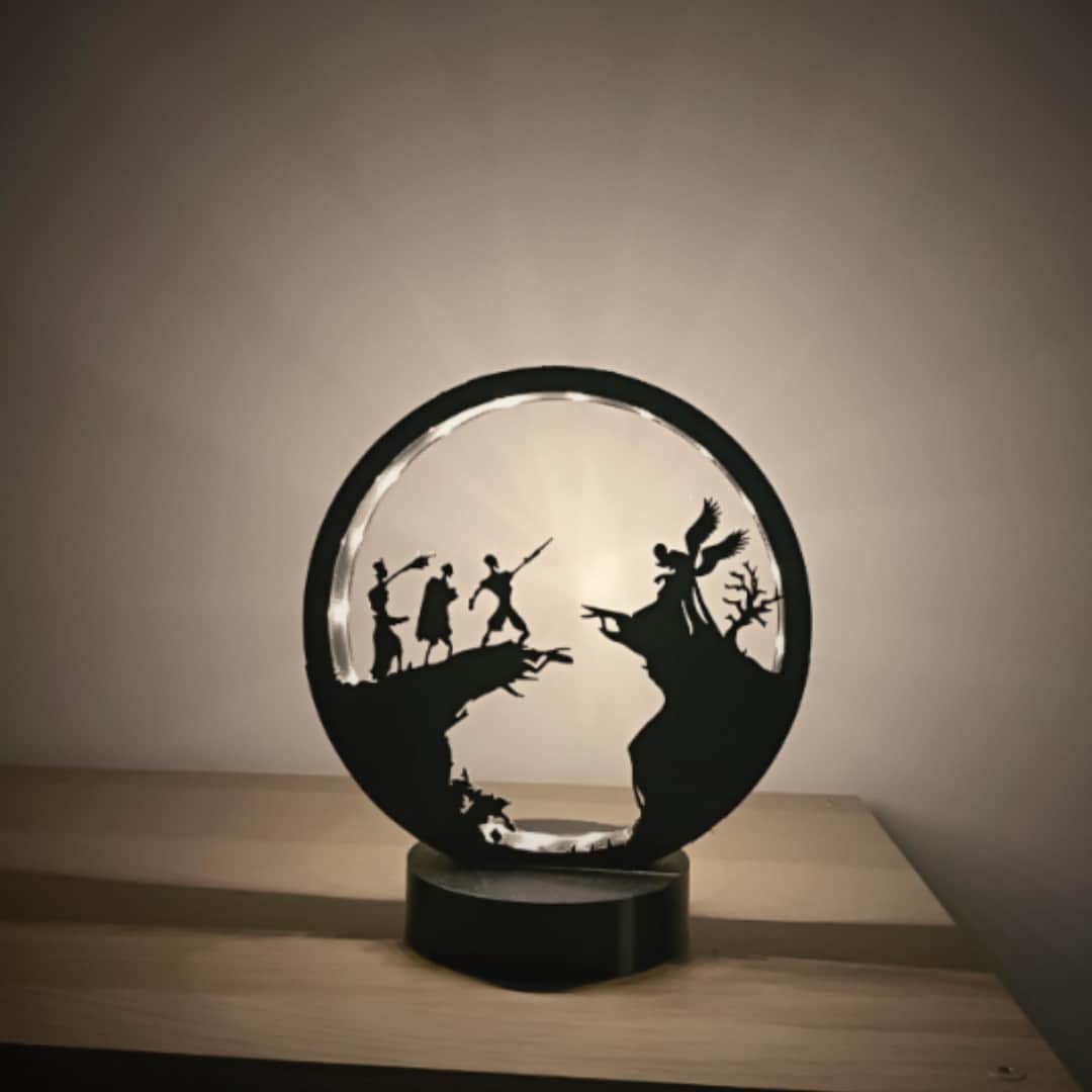 Harry Potter LED Lamp – Magical Deathly Hallows | Handmade Hogwarts ...