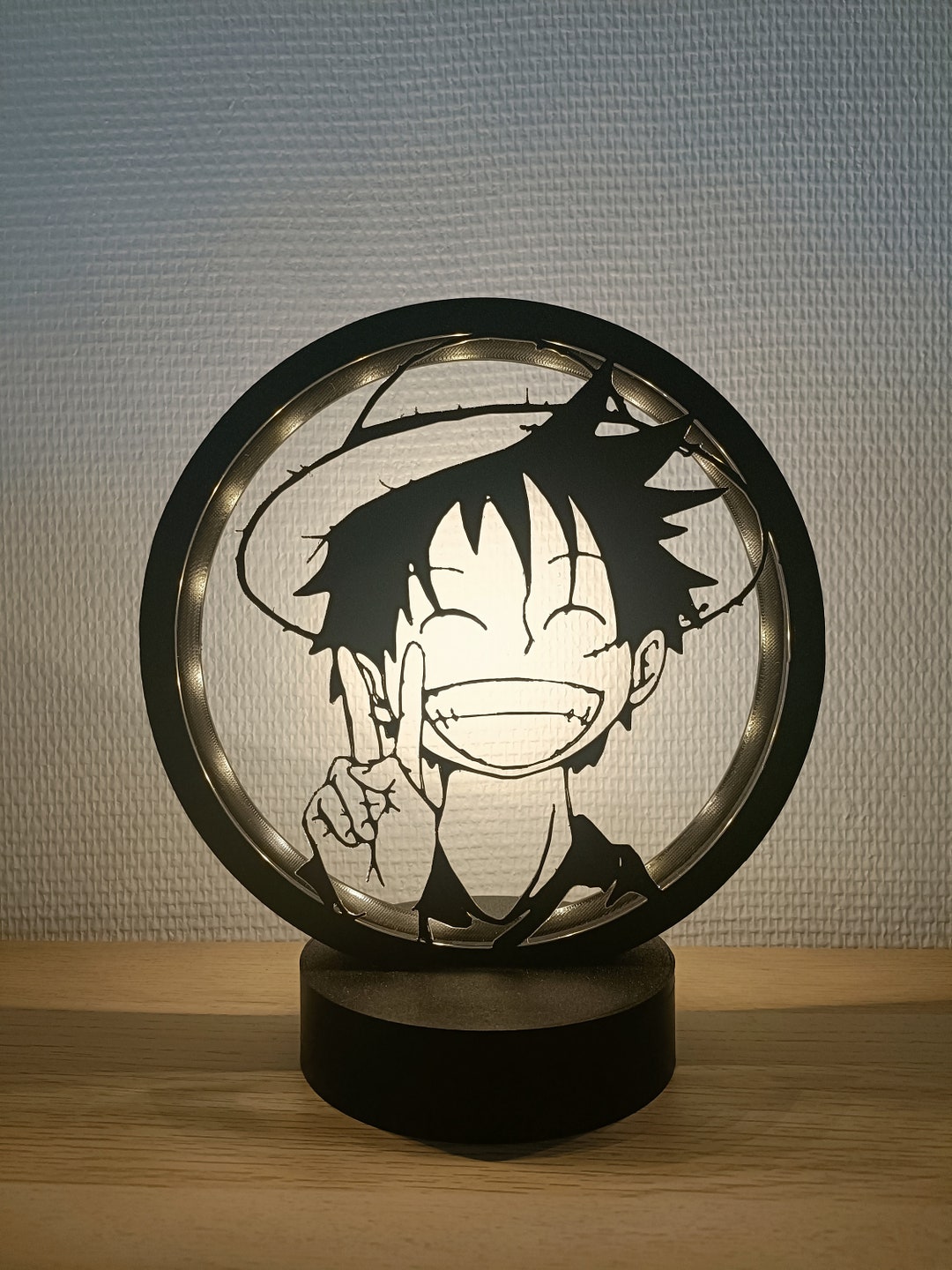 Luffy 3D LED Lamp – One Piece Night Light – Pirate Manga Decor – Luffy ...