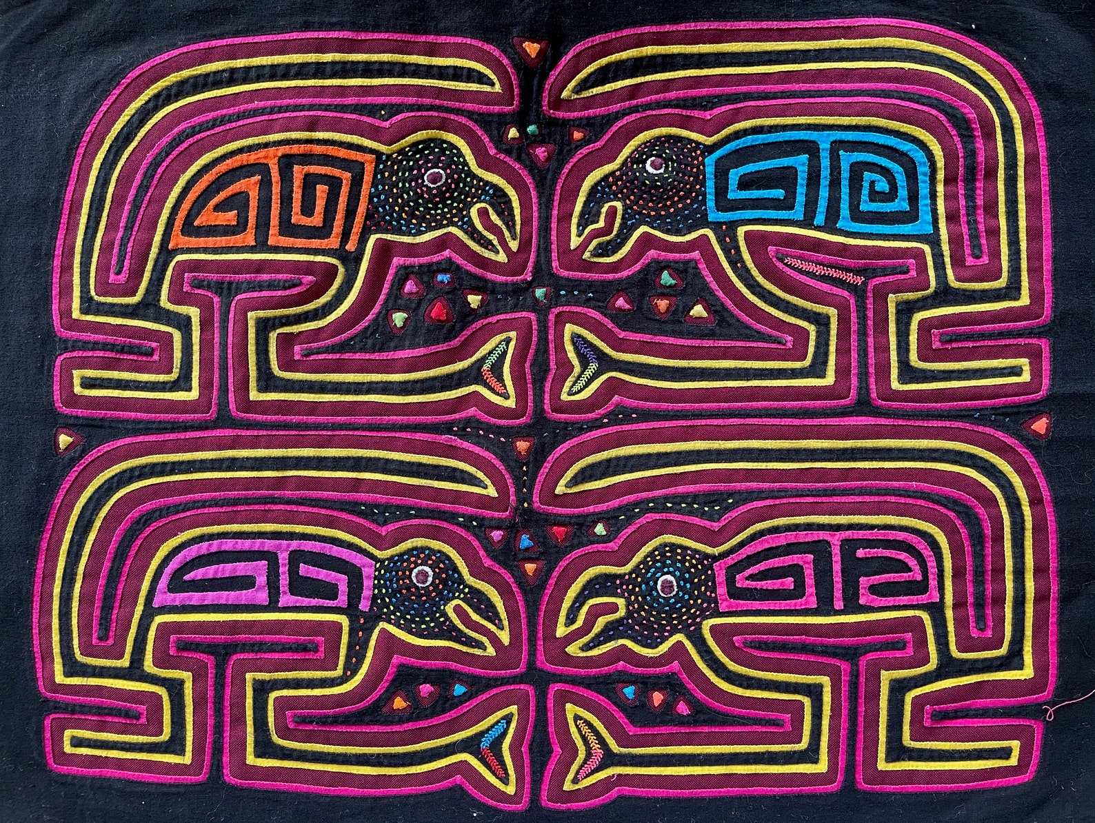 Bird Mola PANAMA Indian Women Embroidery Guna Indians From San Blas ...