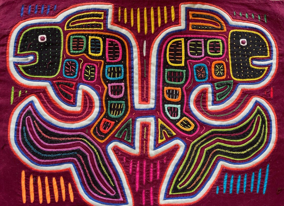 Fish MOLA Panama Wall Decor. Appliqué Hand Stitched by Guna (kuna ...