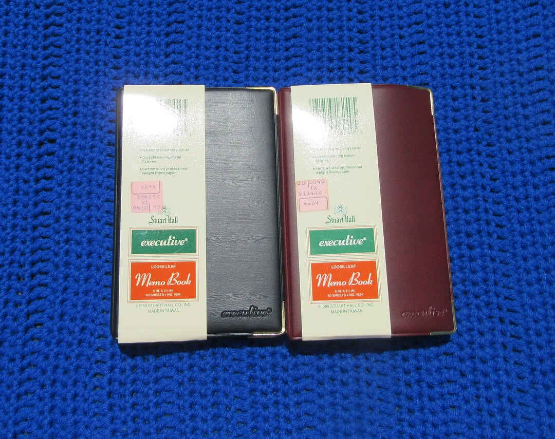 Vintage 1989 Stuart Hall Executive Memo Book: Black & Maroon - Etsy