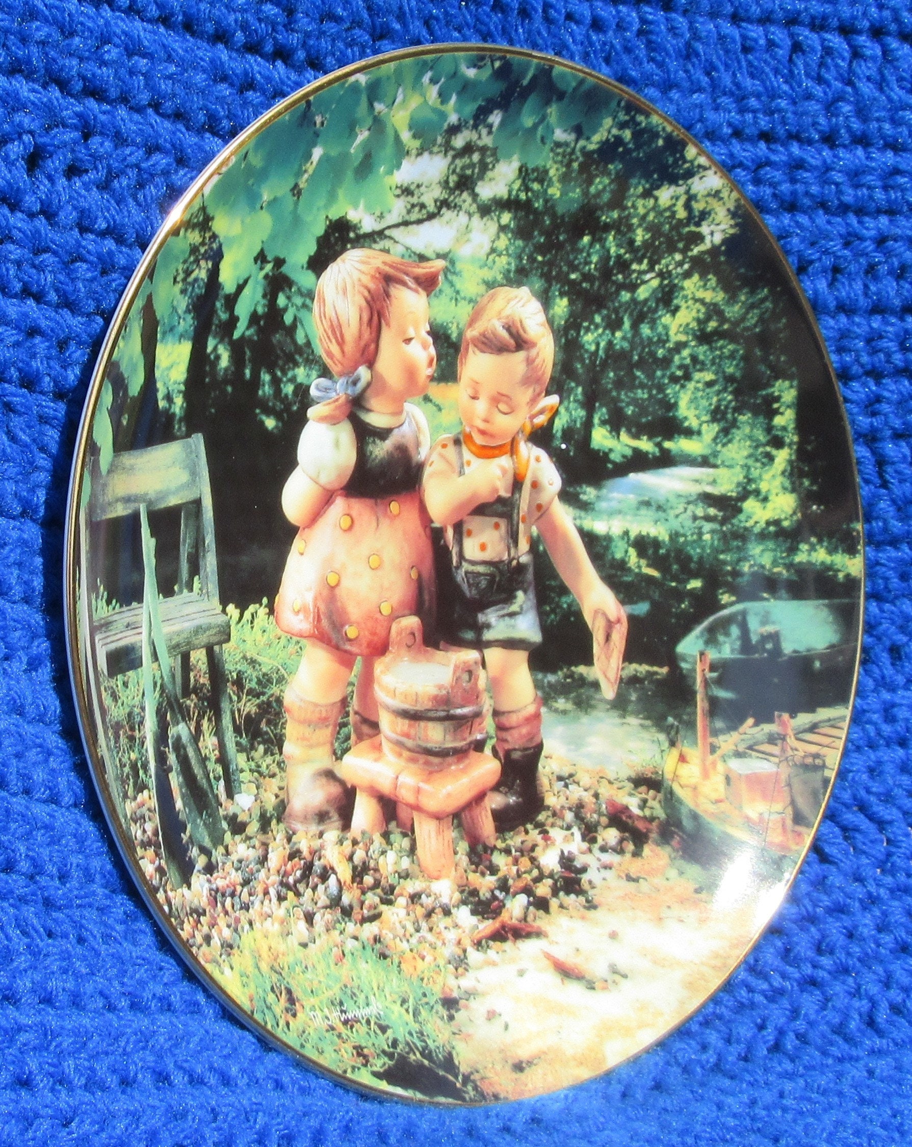 Vintage Hummel Calendar Plate Collection WX9294 hot Summer Days August ...