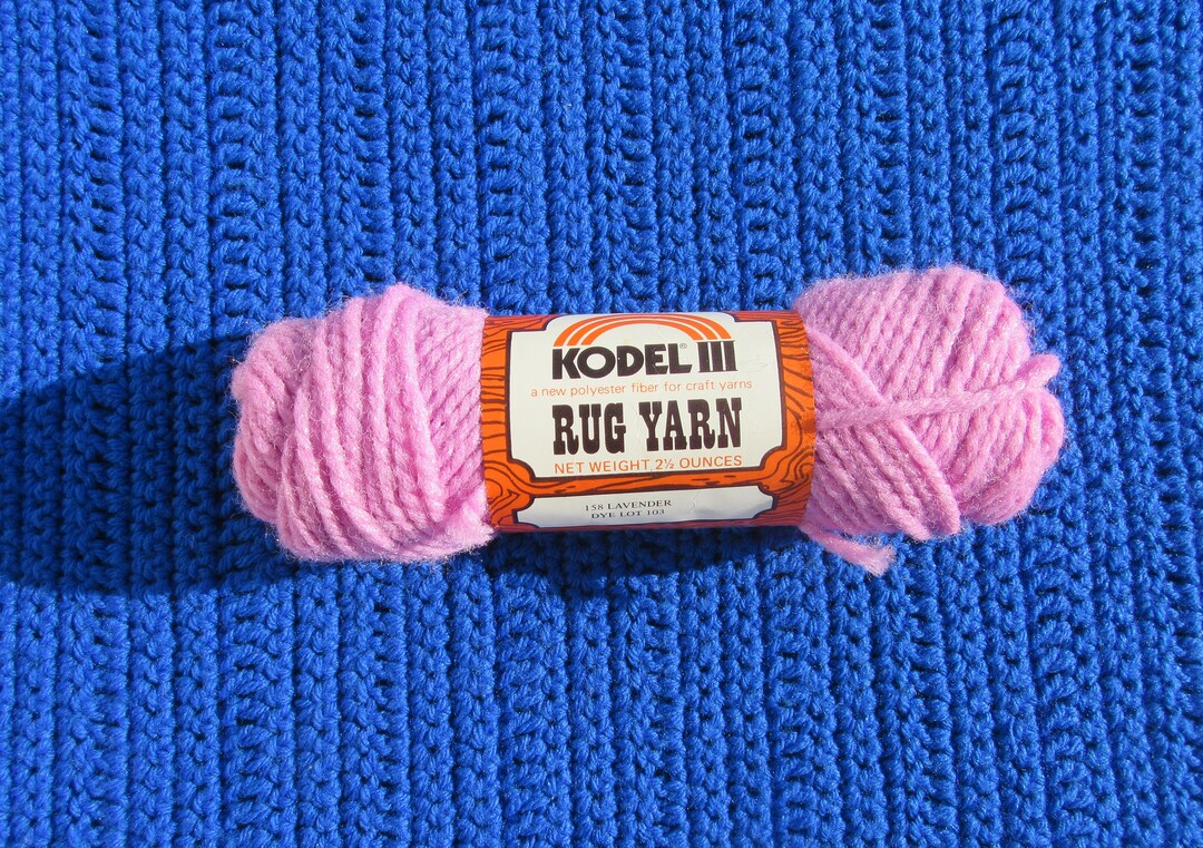 Vintage Kodel III Lavender Rug Yarn: 2.5 Oz Polyester Fiber - Etsy