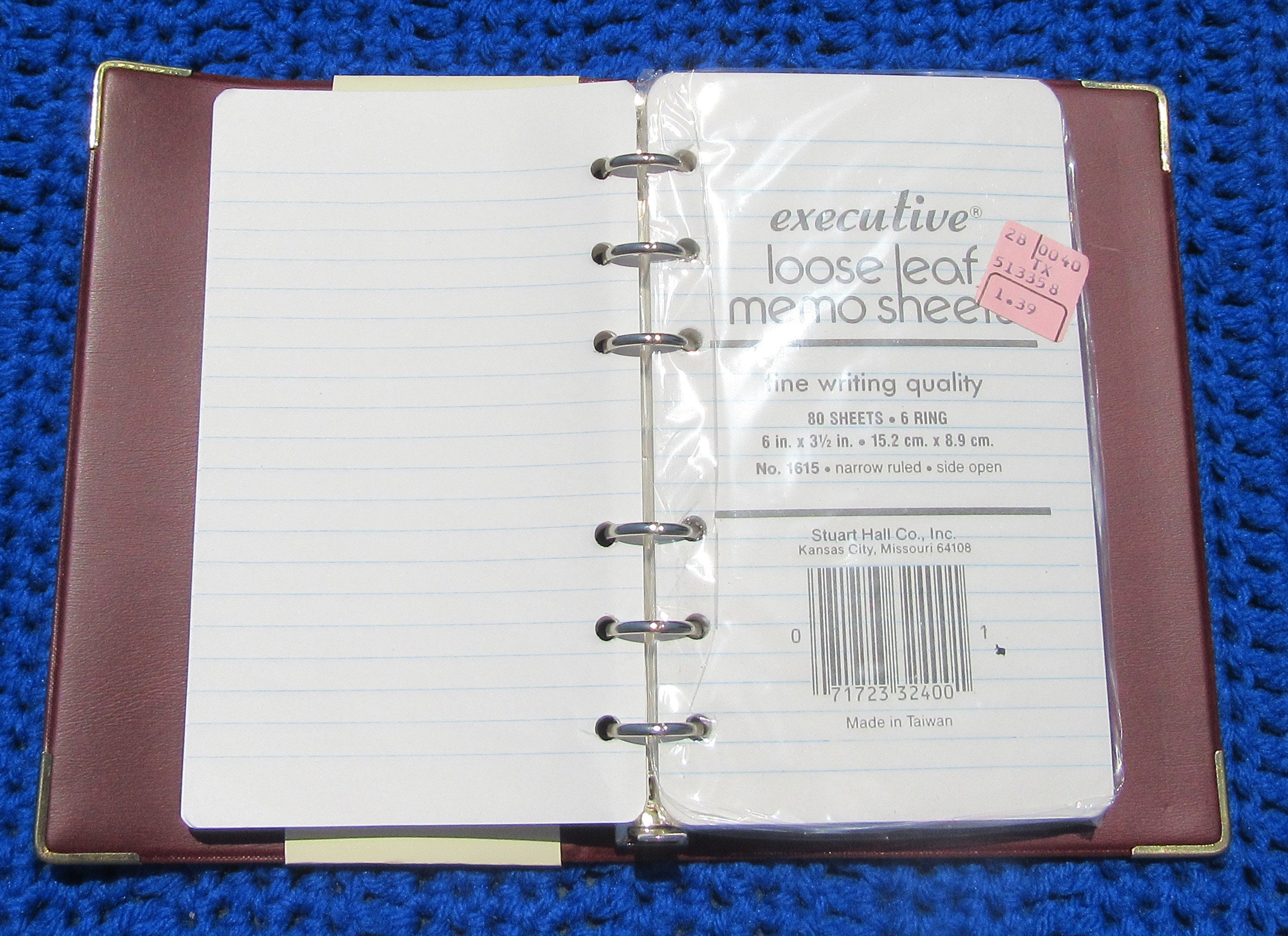 Vintage 1989 Stuart Hall Executive Memo Book: Black & Maroon - Etsy