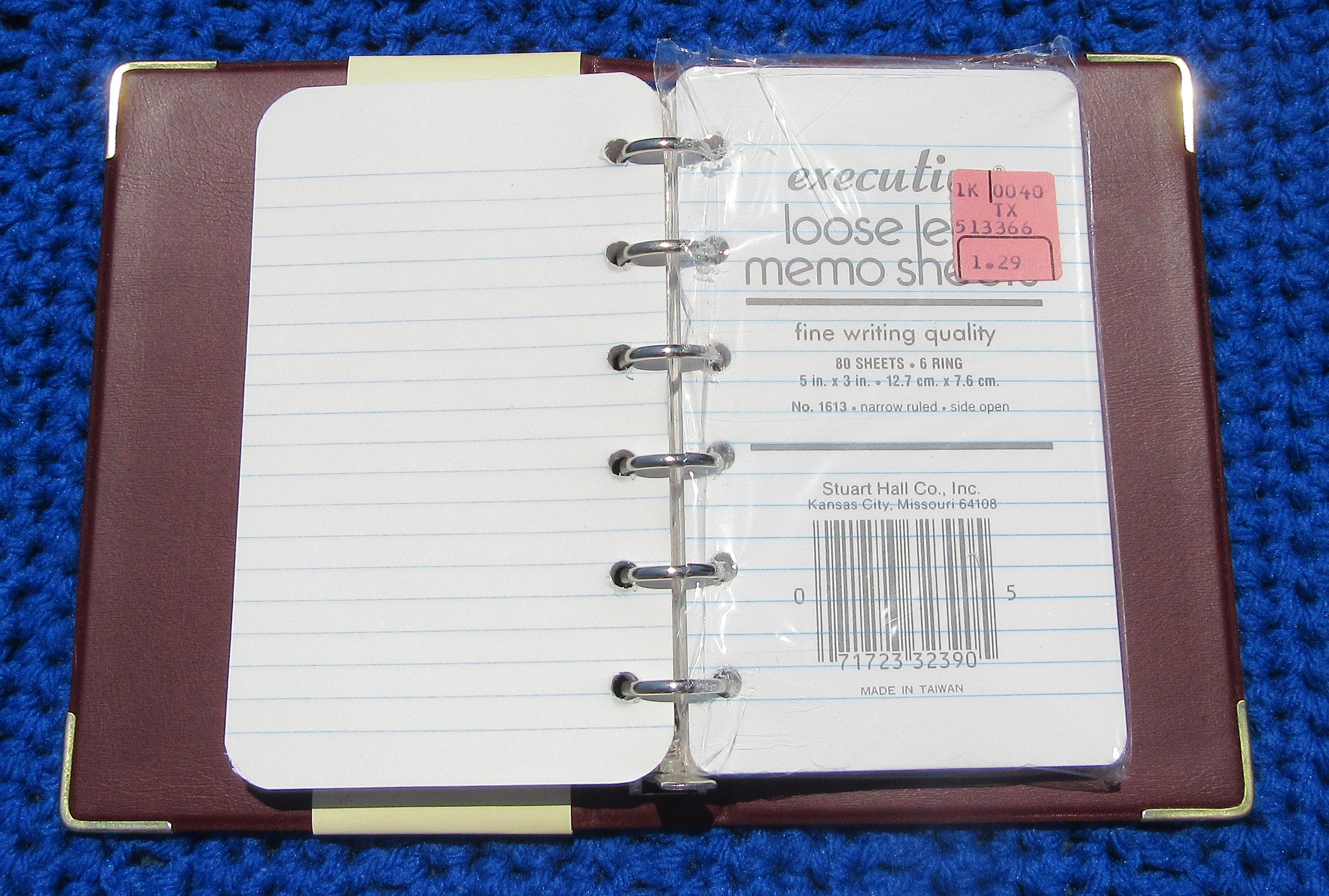 Vintage 1989 Stuart Hall Executive Loose Leaf Memo Book - Etsy