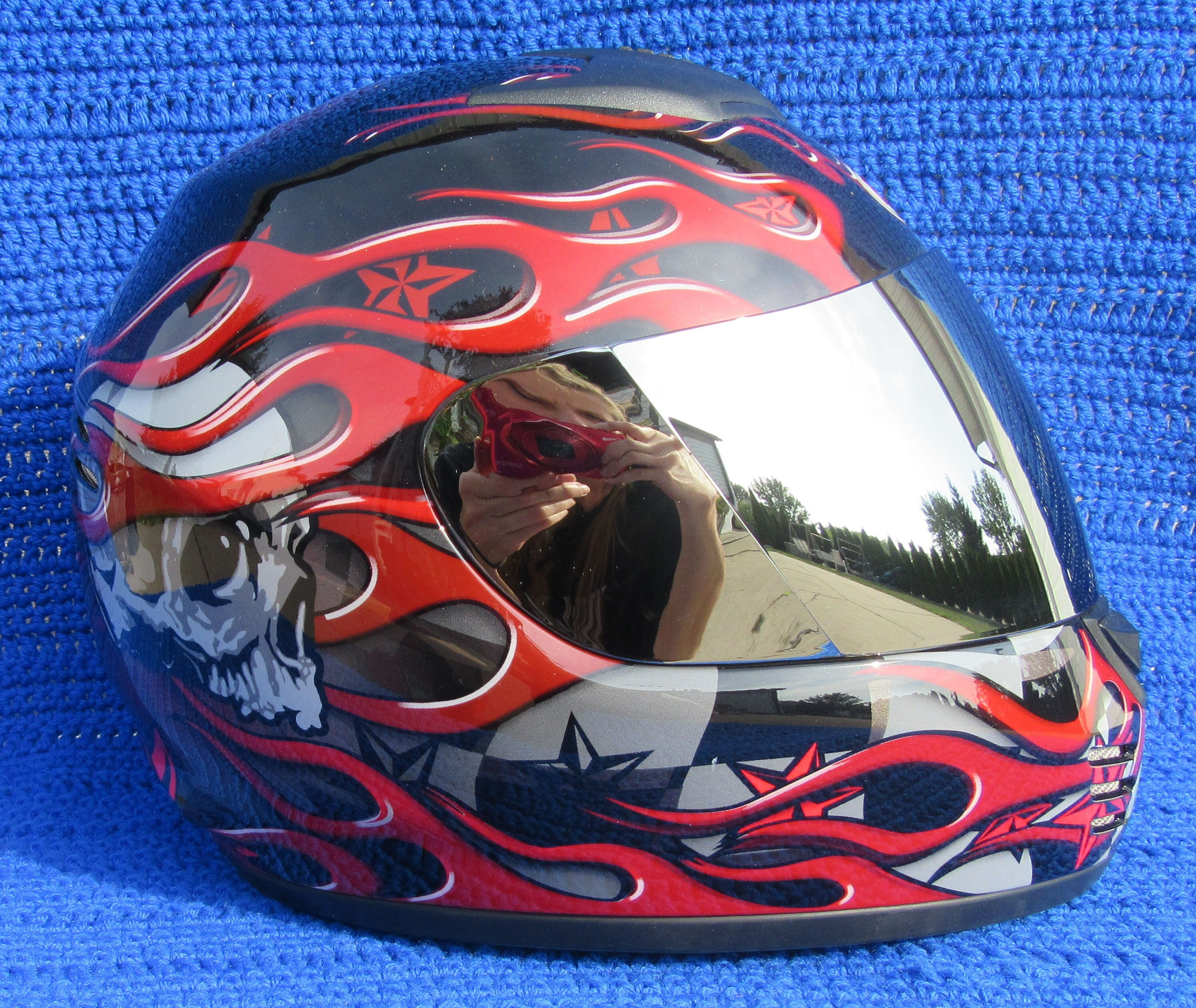 Bell Motorcycle Helmet Arrow Ghost Racer RED - Etsy