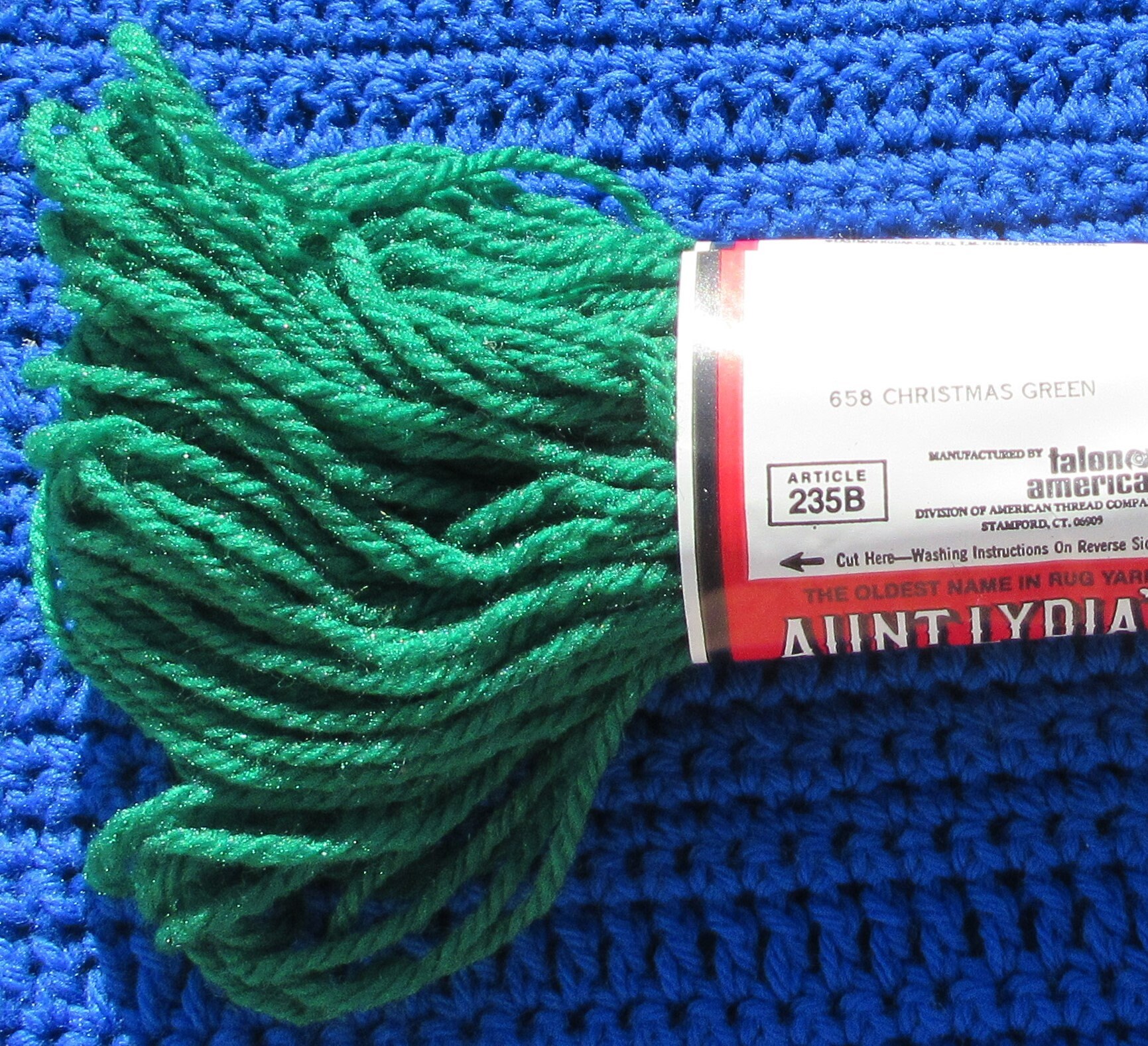 VINTAGE Aunt Lydia's Heavy Rug Yarn 100% Kodel Polyester 60 Yards 9 ...