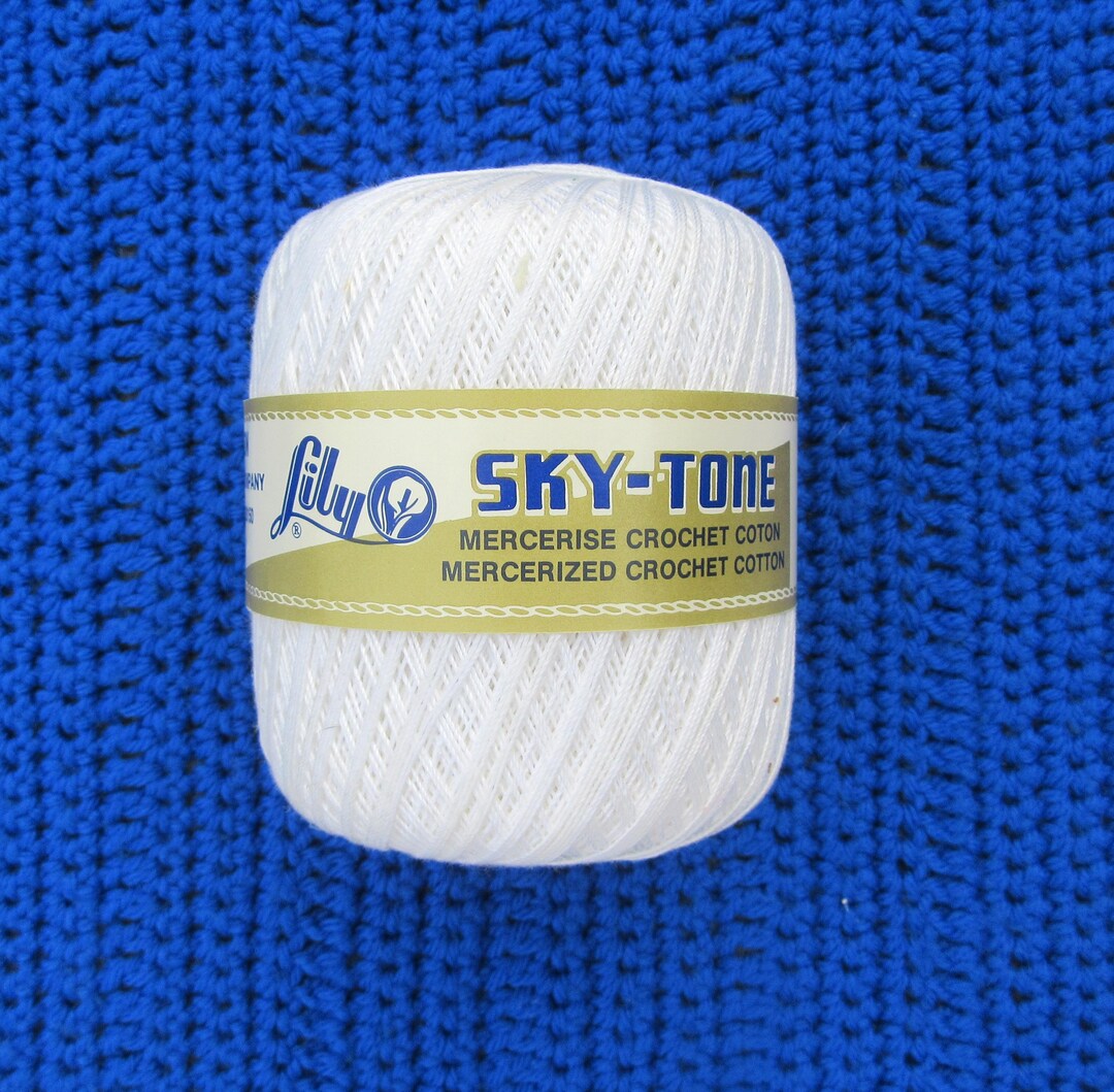 Vintage Lily Sky tone Mercerized Crochet Cotton Art 123N Boilproof 100 