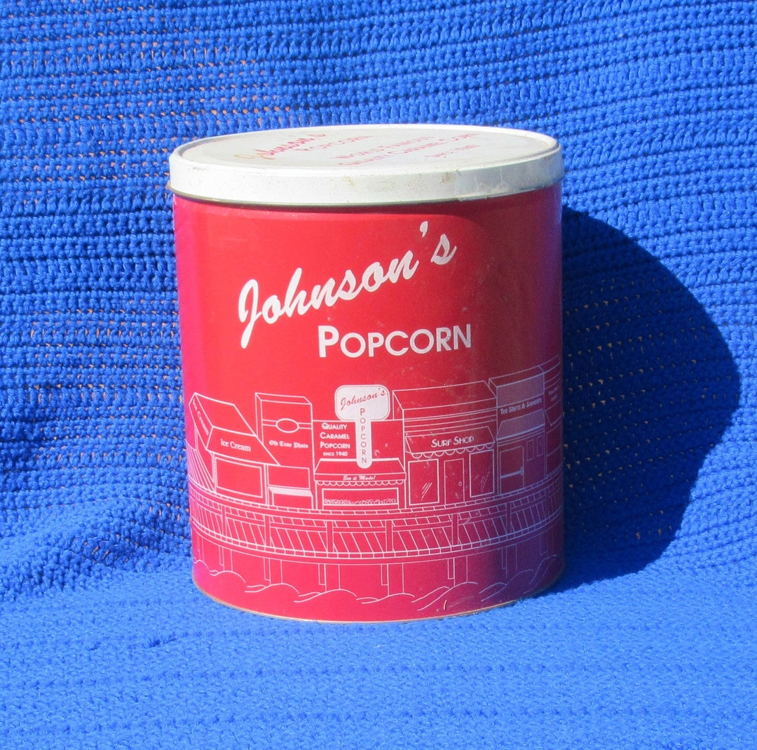 Vintage Johnson’s Popcorn Tin Made by Johnson’s Popcorn Ocean City, N.J ...
