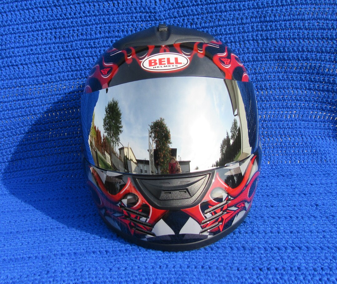 Bell Motorcycle Helmet Arrow Ghost Racer RED - Etsy