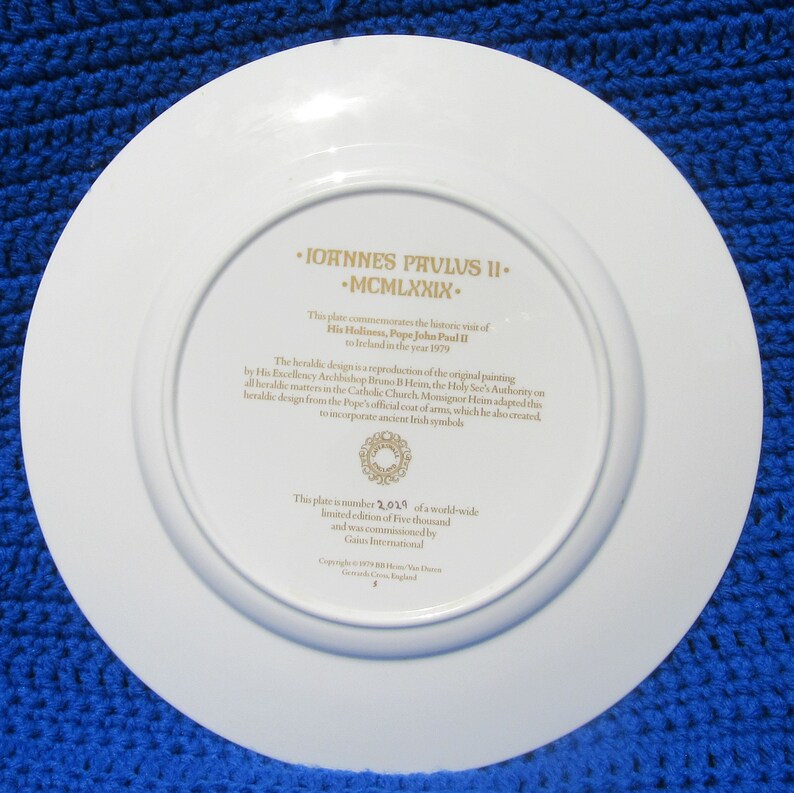 Vintage Commemorative Plate "pope John Paul II to Ireland" - Etsy