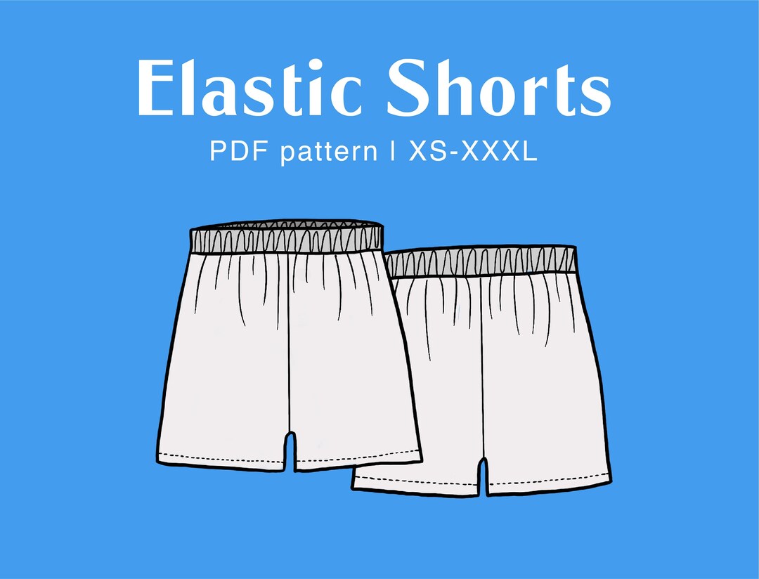 Cute Elastic Shorts Sewing Pattern - XS-XXXL - PDF Instant Download ...