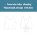 Open Back Top Sewing Pattern - XS-XXXL - PDF Instant Download - Women's ...