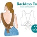 Open Back Top Sewing Pattern - XS-XXXL - PDF Instant Download - Women's ...