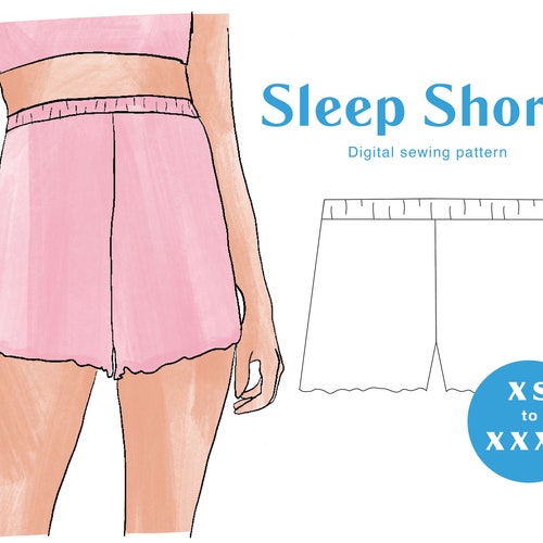Sleep Shorts Sewing Pattern XS-XXXL PDF Instant Download - Etsy