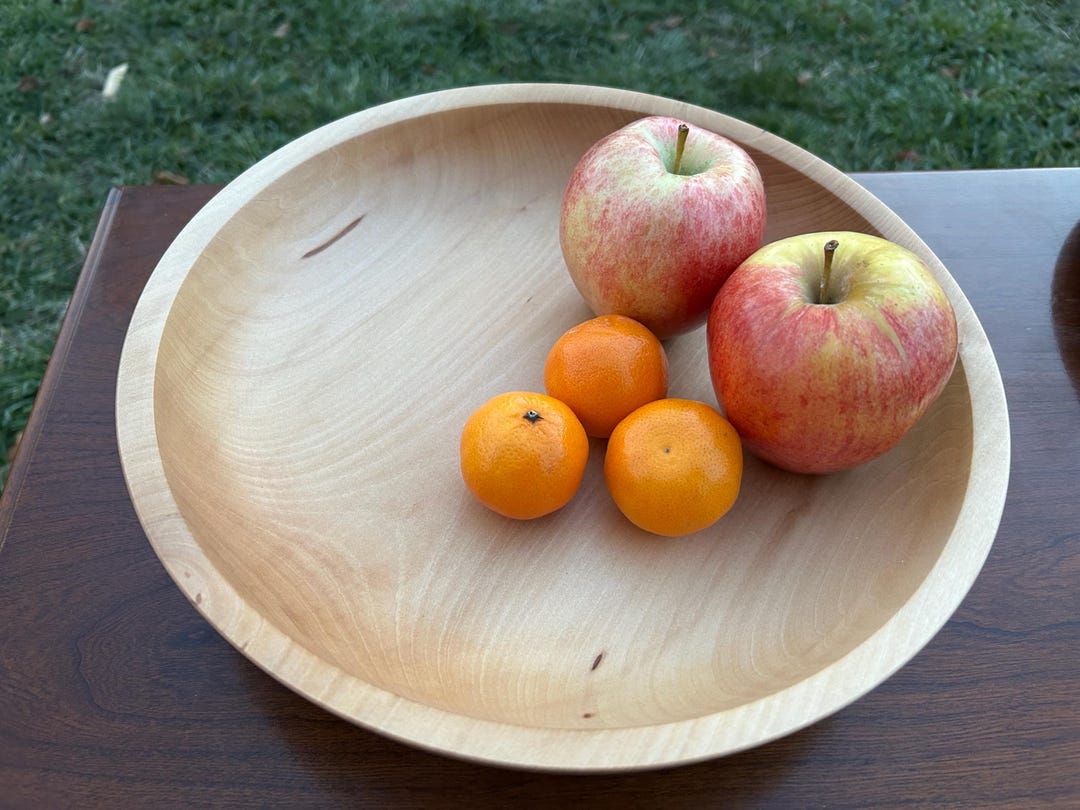 Silver Maple Wood Bowl: Large Salad or Fruit Bowl - Etsy