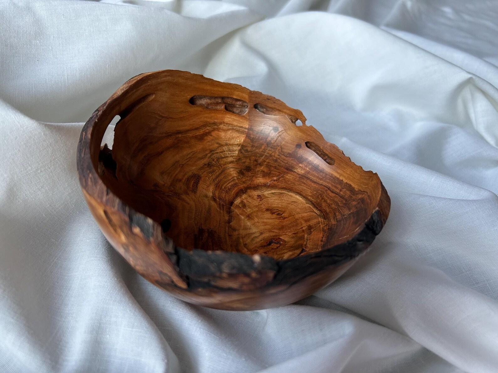 Apricot Burl Wood Bowl - Etsy