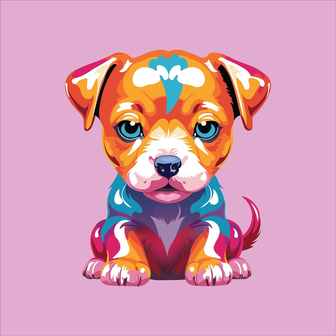 Puppy Dog Vinyl Sticker - Etsy