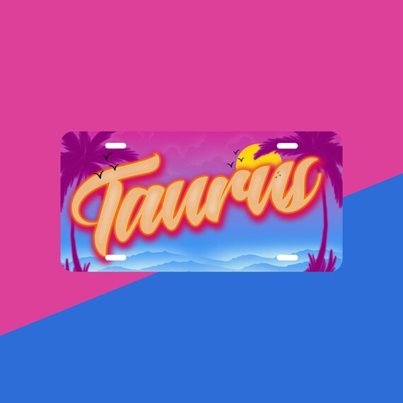 Taurus Airbrush License Plate Sticker Zodiac Sticker Die - Etsy
