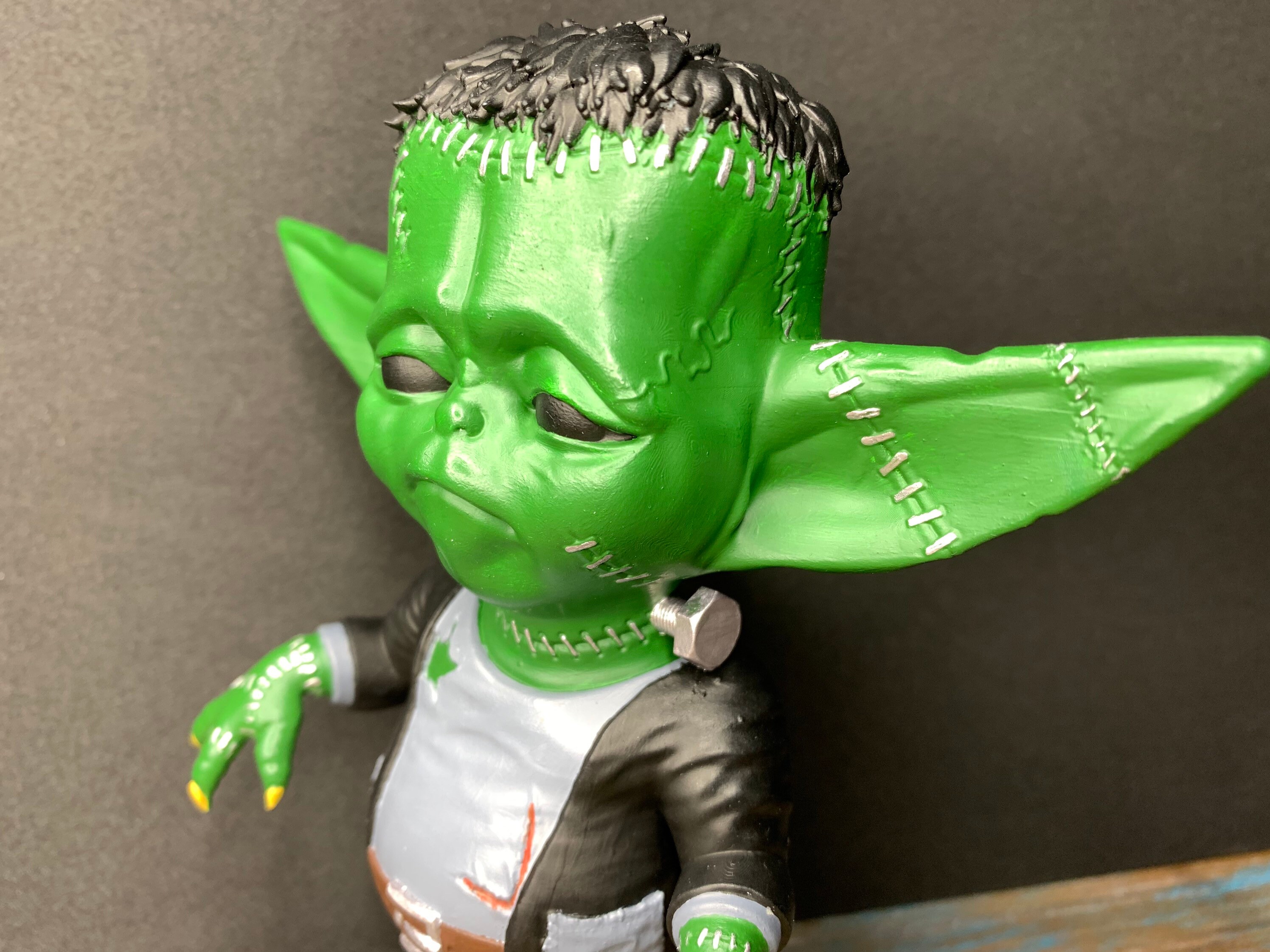 Grogu Frankenstein Figure 3D Printed Resin Hand Painted Gift - Etsy