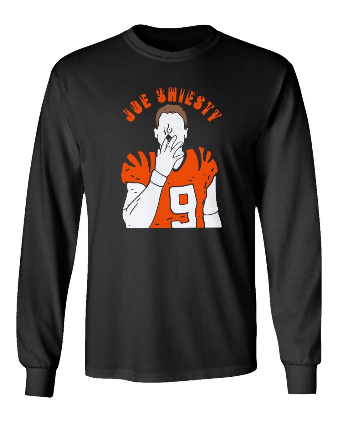 Burrow Cincinnati Football Quarterback Silhouette Cigar Long Sleeve T ...