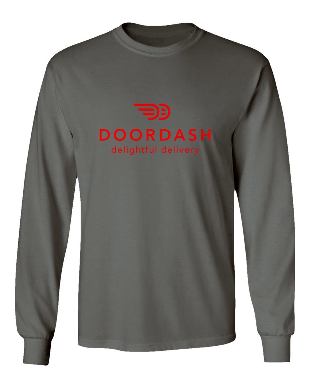 Doordash Door Dash Food Delivery Service Long Sleeve T-shirt - Etsy