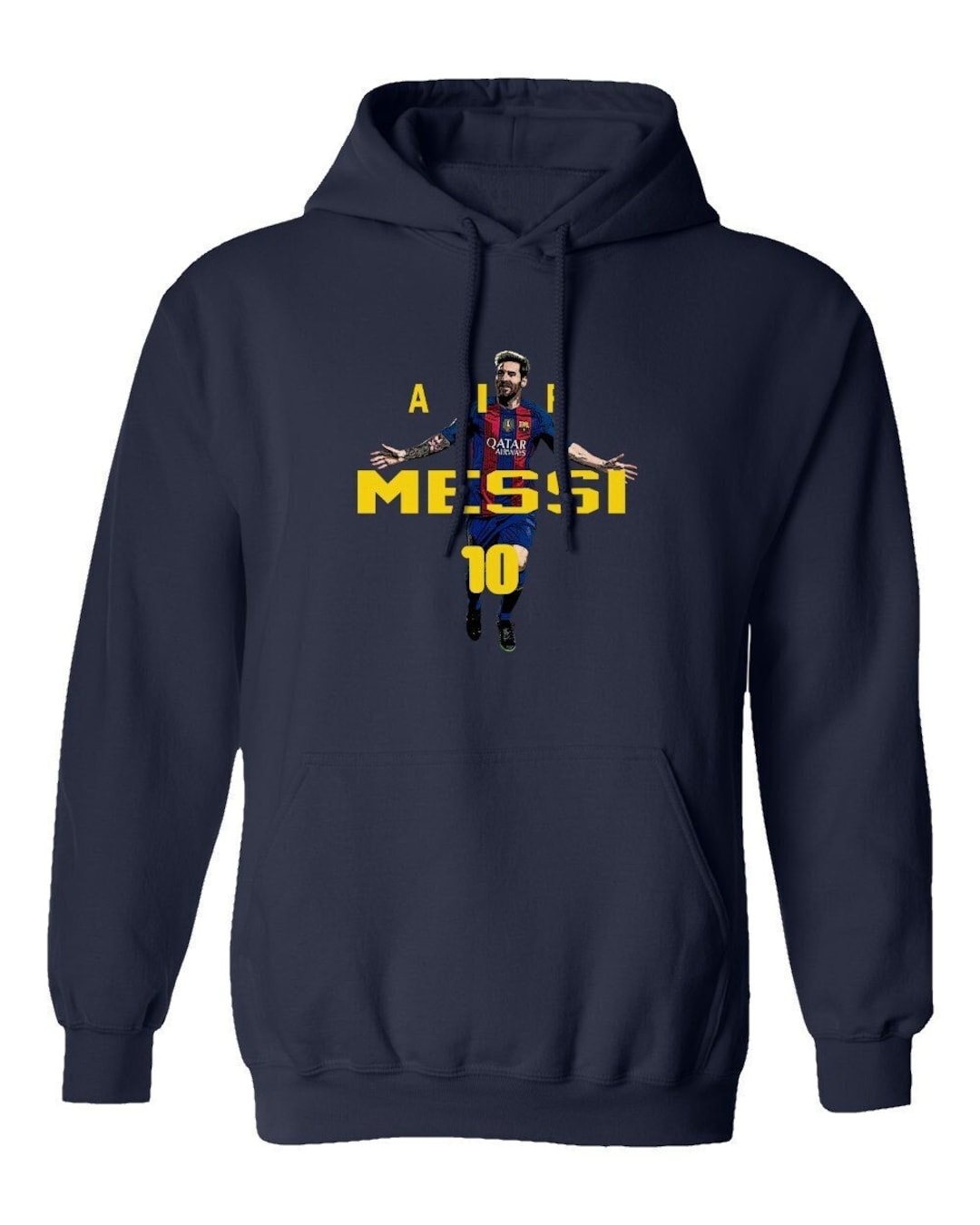 Air Messi Barcelona Soccer Star Player Football Fans Unisex Hooded ...