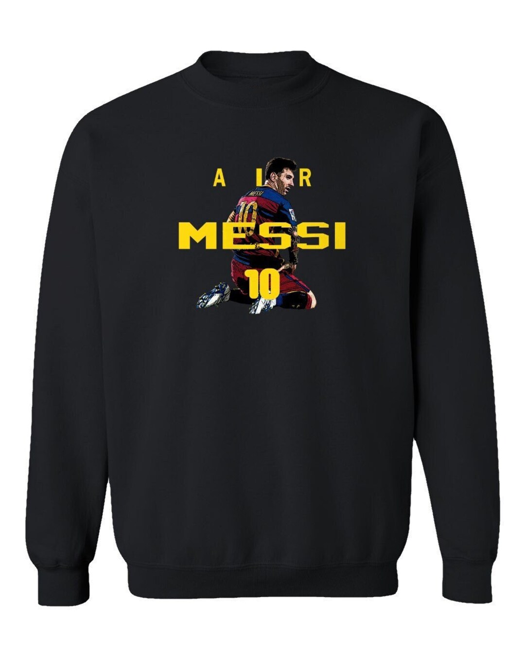 Leo Messi GOAT Barcelona AIR Soccer Star Player Unisex Crewneck ...
