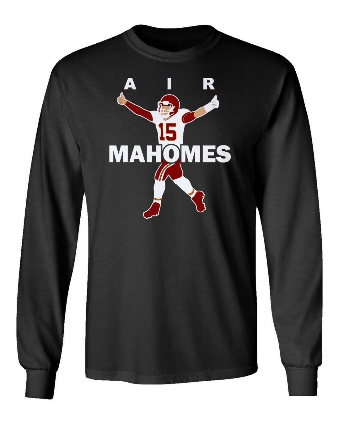 Kansas Quarterback AIR Mahomes Football Fans Unisex Long Sleeve T-shirt ...