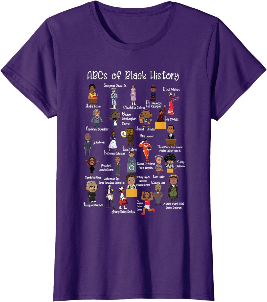 Abcs of Black History Month Original Black History Ladies' Crewneck T ...