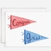 Congrats Grad! Pennant Banners Watercolor Graduation Card - Etsy