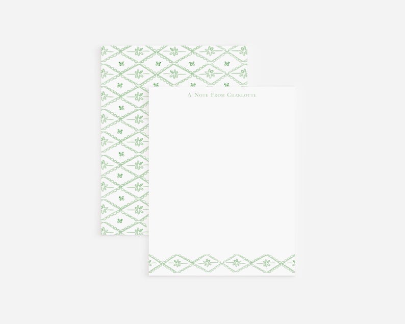 Diamonds and Flowers Personalized Watercolor Stationery Set | Dainty ...