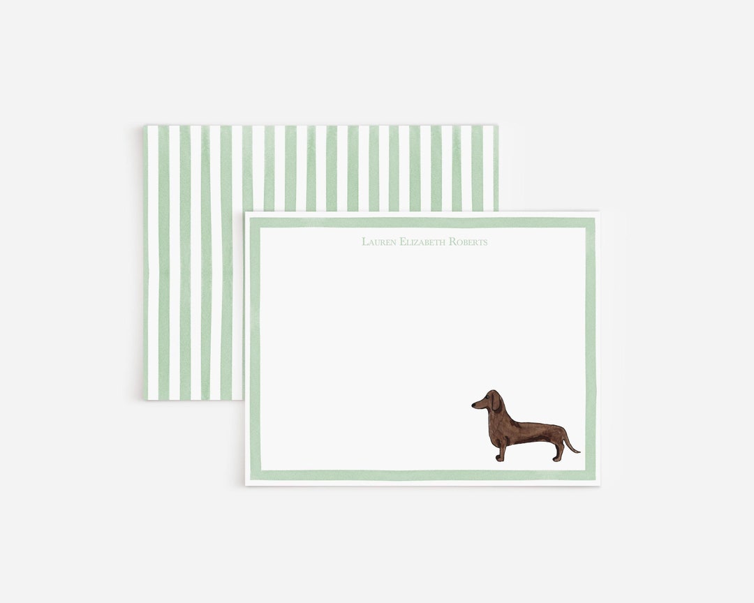Personalized Watercolor Dog Stationery | Semi-custom Dog Note Cards ...