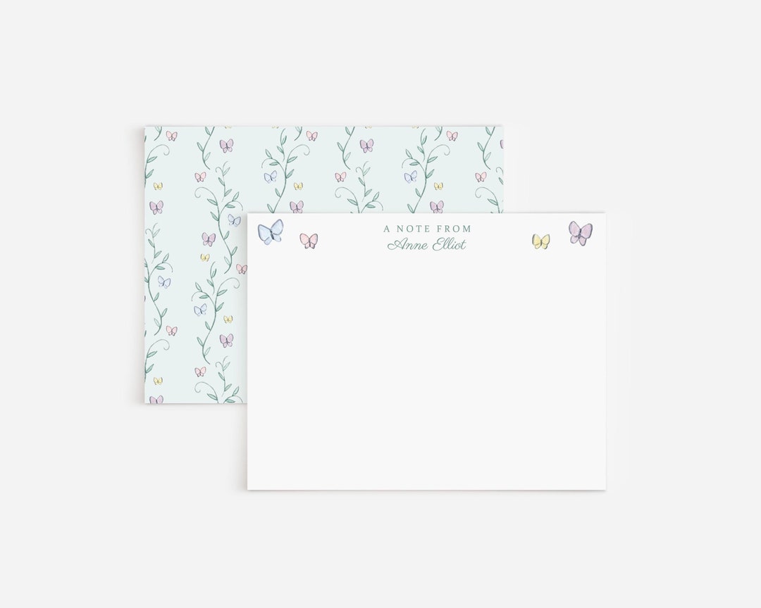 Pastel Butterflies Personalized Stationery | Watercolor Butterfly ...