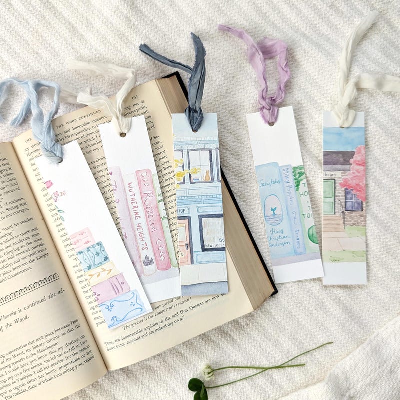 Ribbon Bookmarks - Etsy