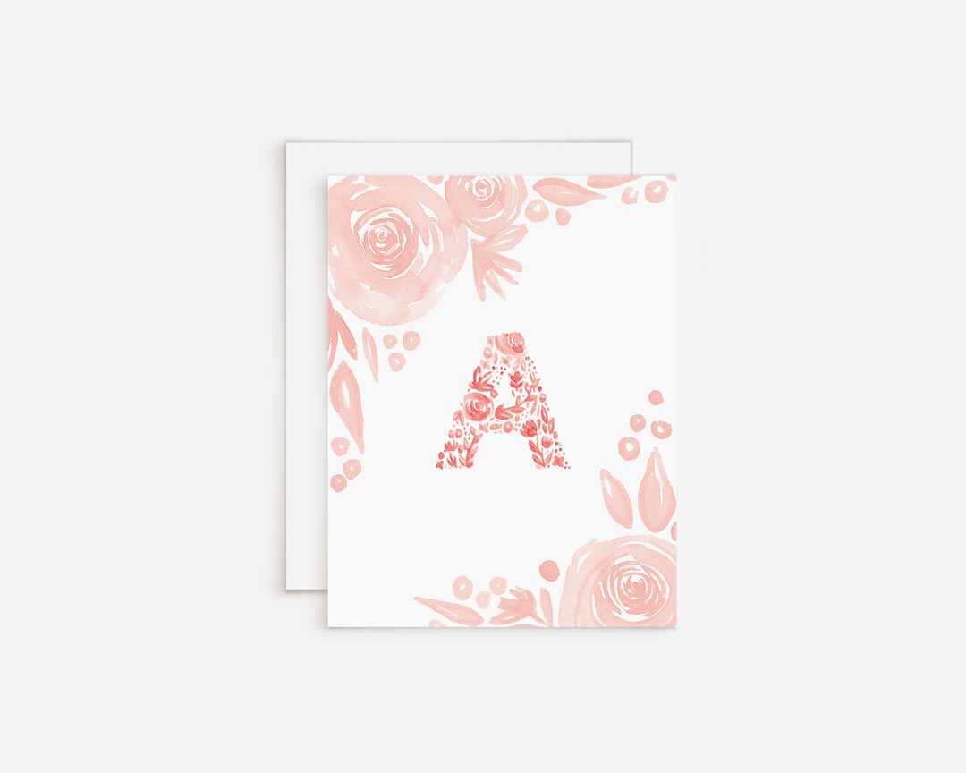 Personalized Monogram Greeting Card Set | Boxed Set of 10 Watercolor ...