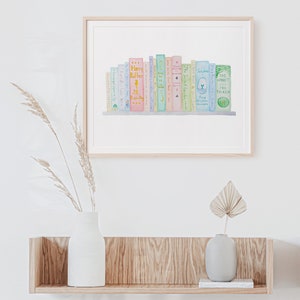 Classic Children's Books Library Shelf Literary Art Print | Kids Room ...