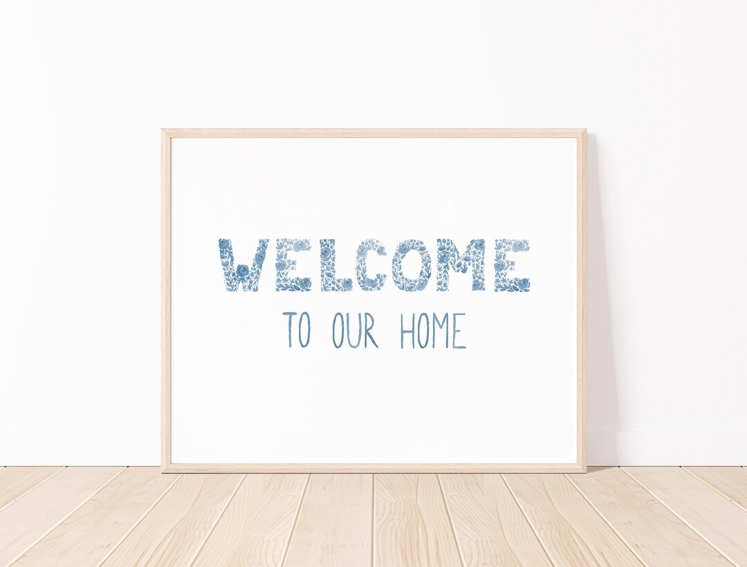 Custom Welcome Sign Watercolor Art Print | Entryway Art Print | Welcome ...
