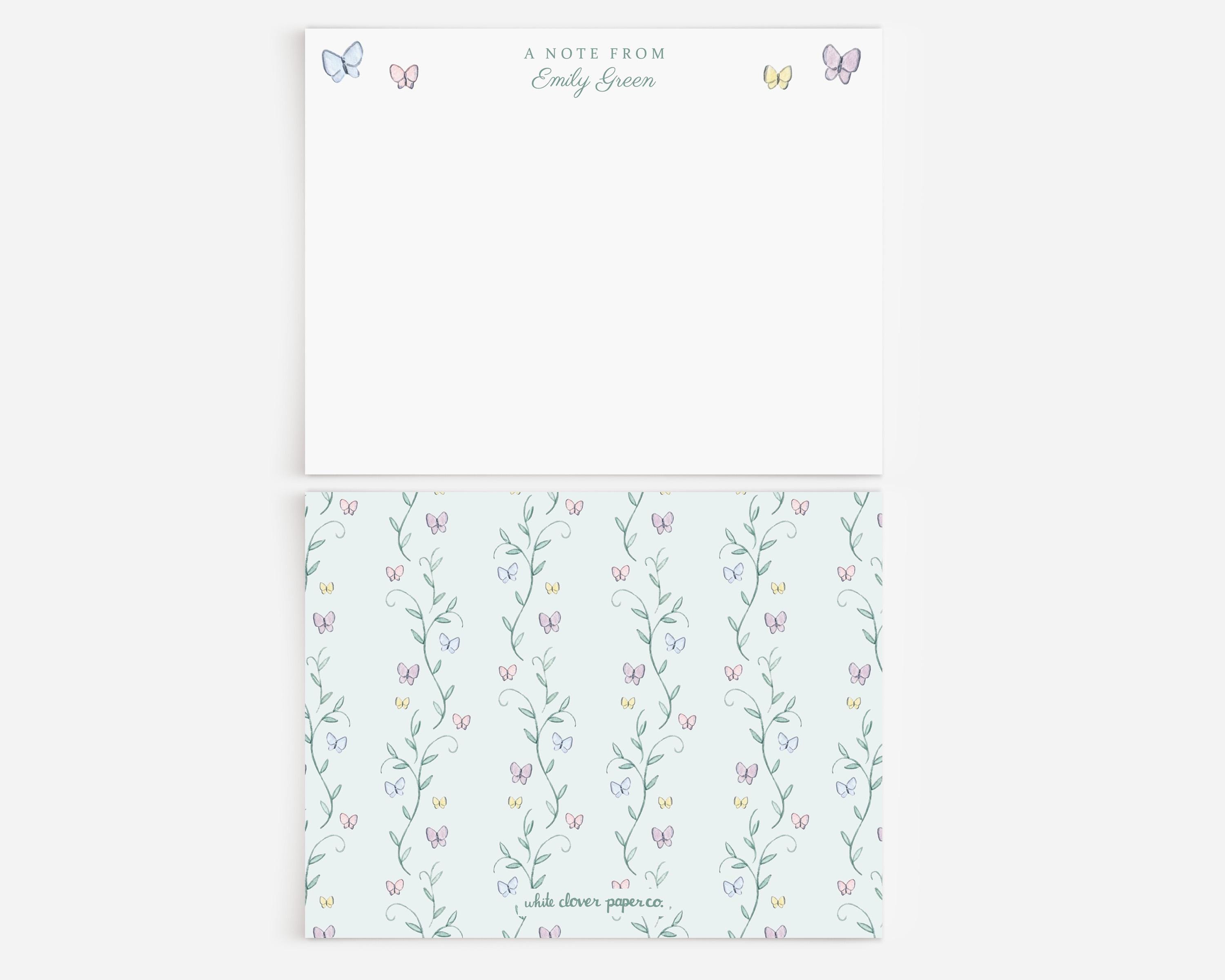 Pastel Butterflies Personalized Stationery | Watercolor Butterfly ...