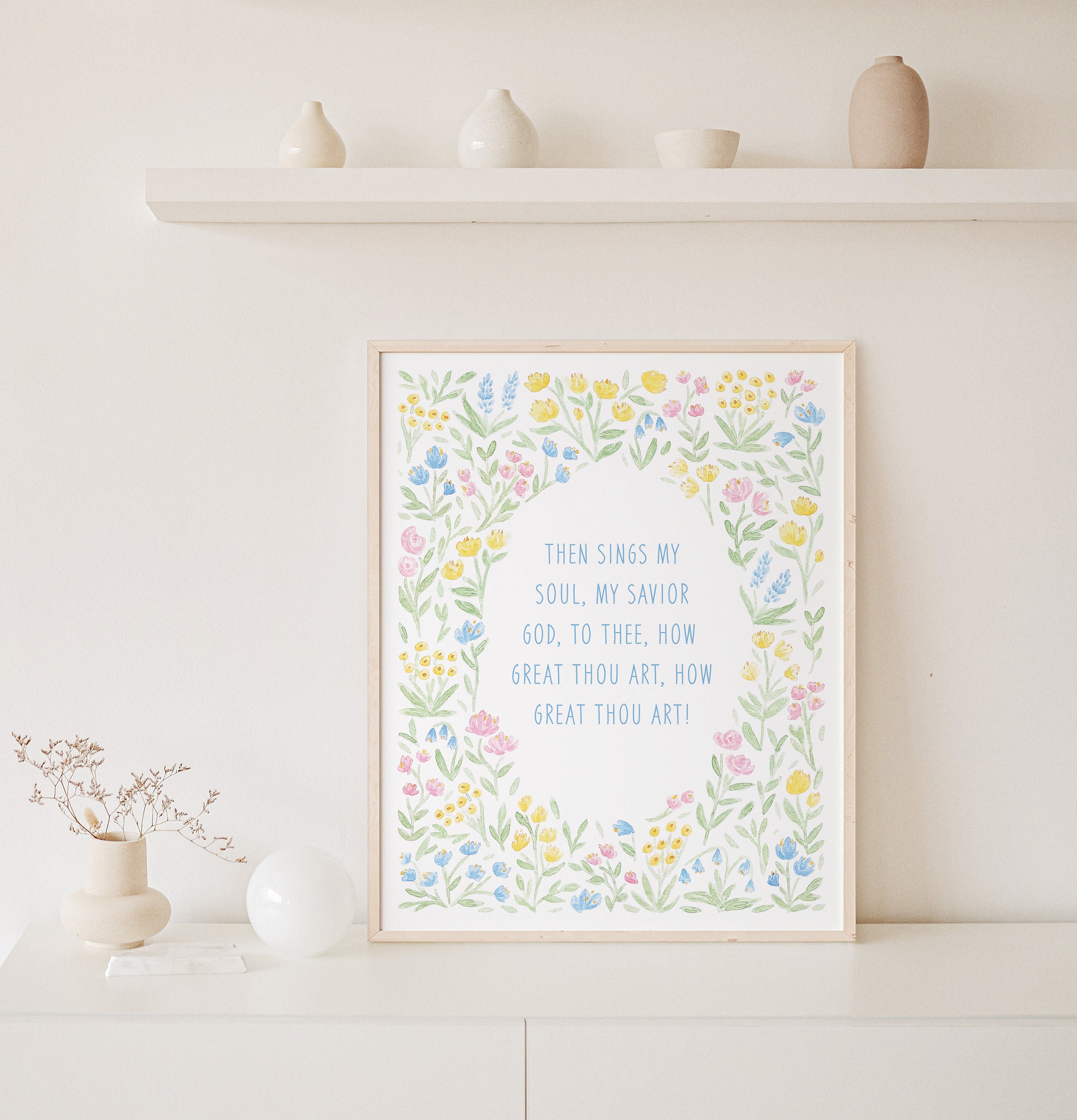 Custom Bible Verse Art Print Floral Scripture Verse Wall Art ...
