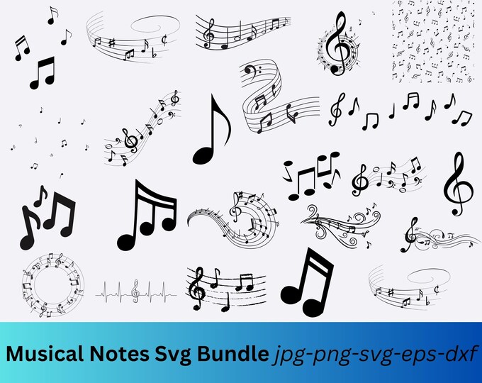Musical Notes SVG, Musical Notes Clipart Png,music Notes Png,music Note ...